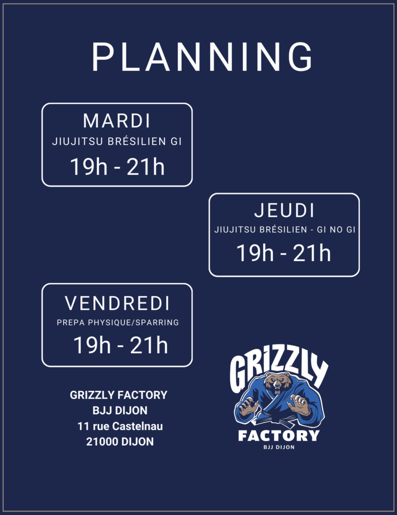 Grizzly Factory - BJJ Dijon - Ecole de Jiu-Jitsu Brésilien à Dijon 🥋